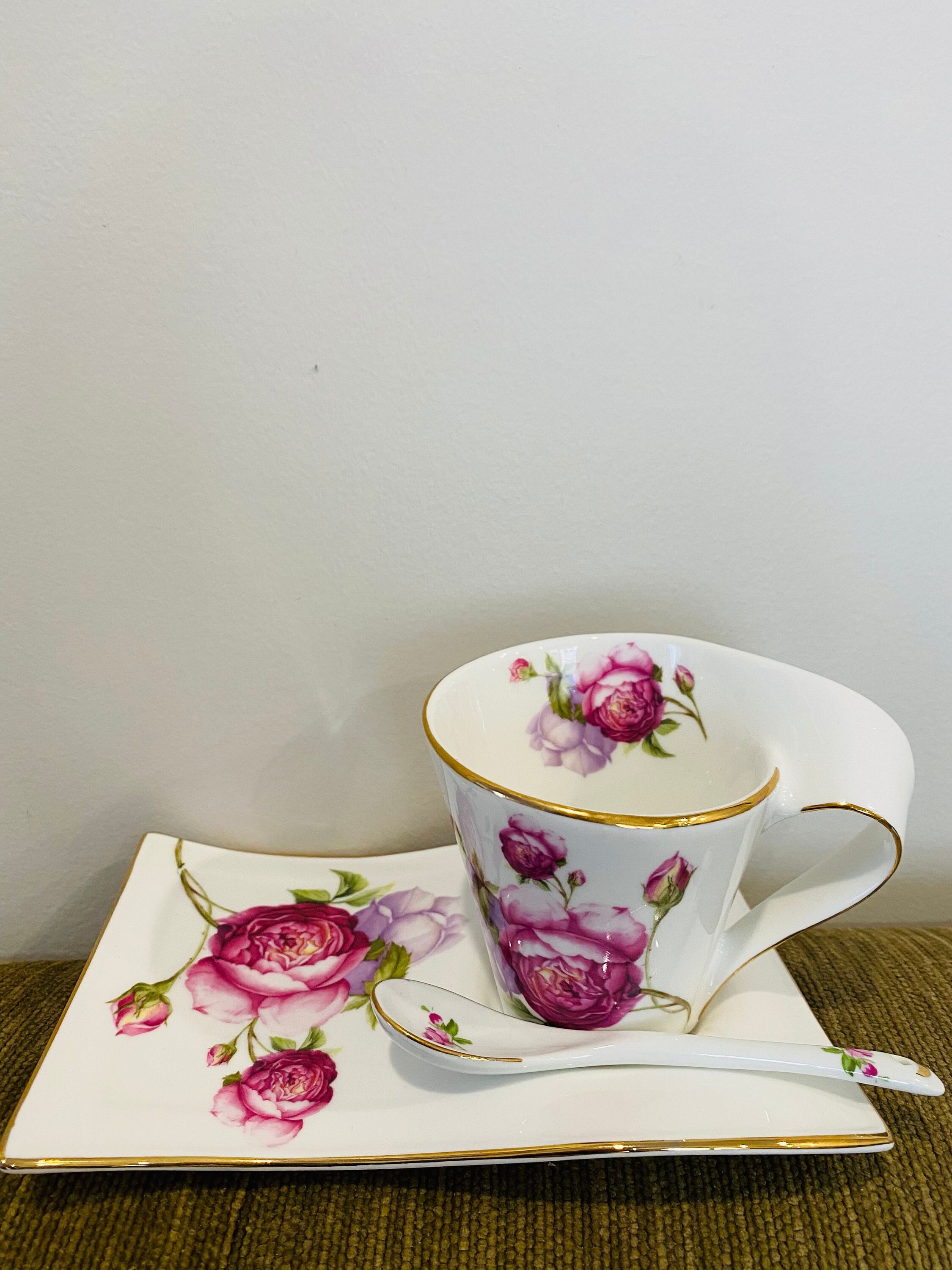 20% Sale Vintage Adeline Collection Tea Set Teacup Saucer & Spoon ...