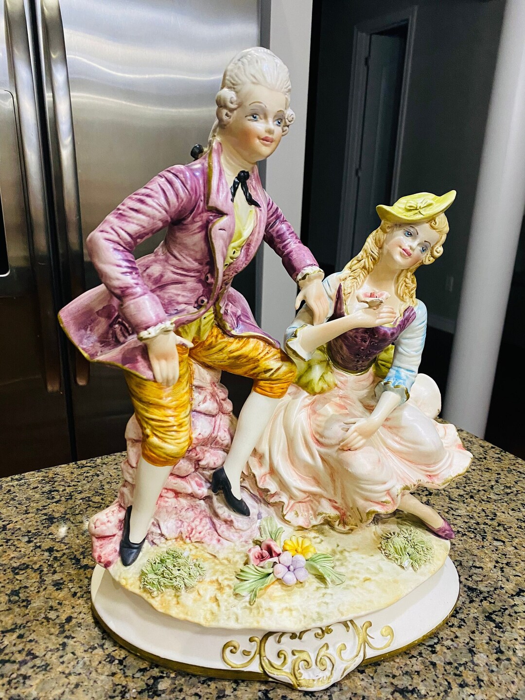 Antique Italian CAPODIMONTE Rare Composition Couple in Love - Etsy