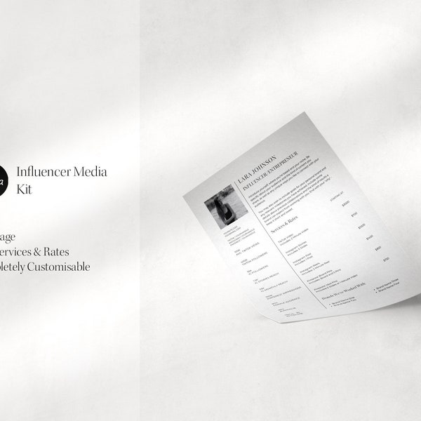 Rate Card Template - Etsy Canada