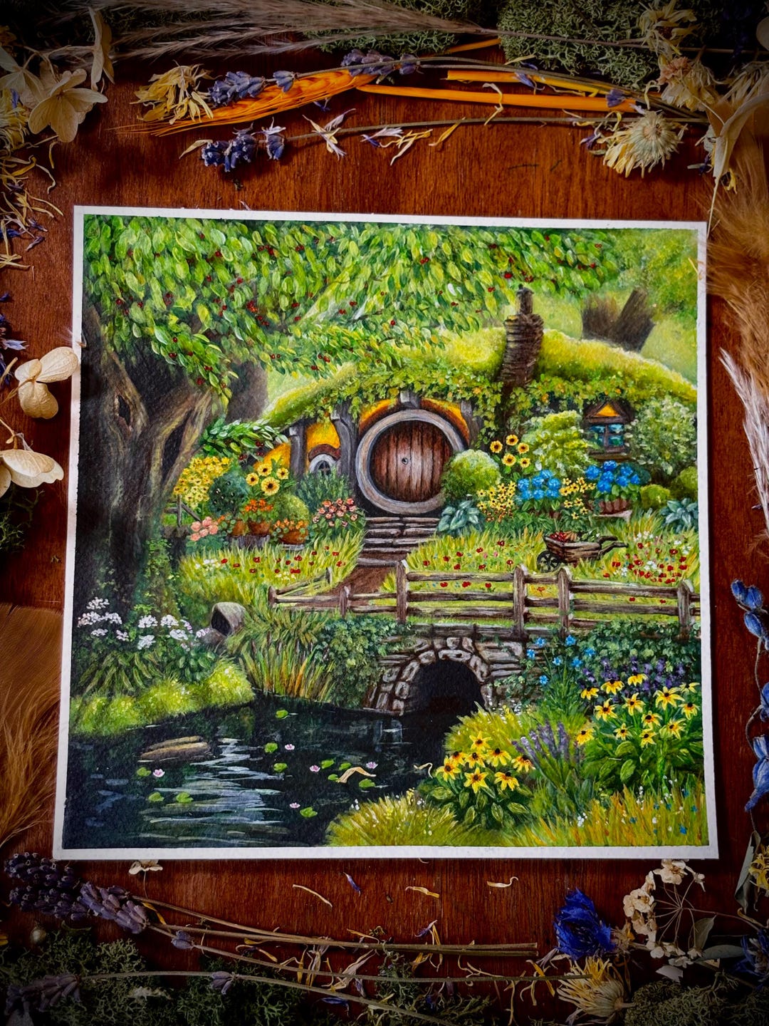 Hobbithouse, Hobbit Decoration,lotr Hobbit House, Art Print, Artful ...