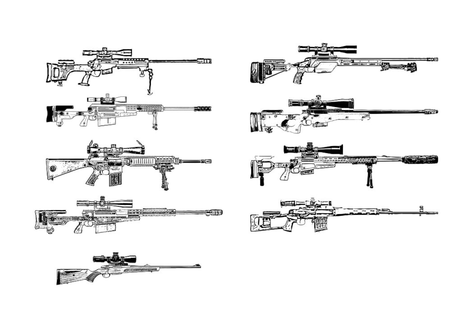 Sniper Rifle Vector Art - Etsy