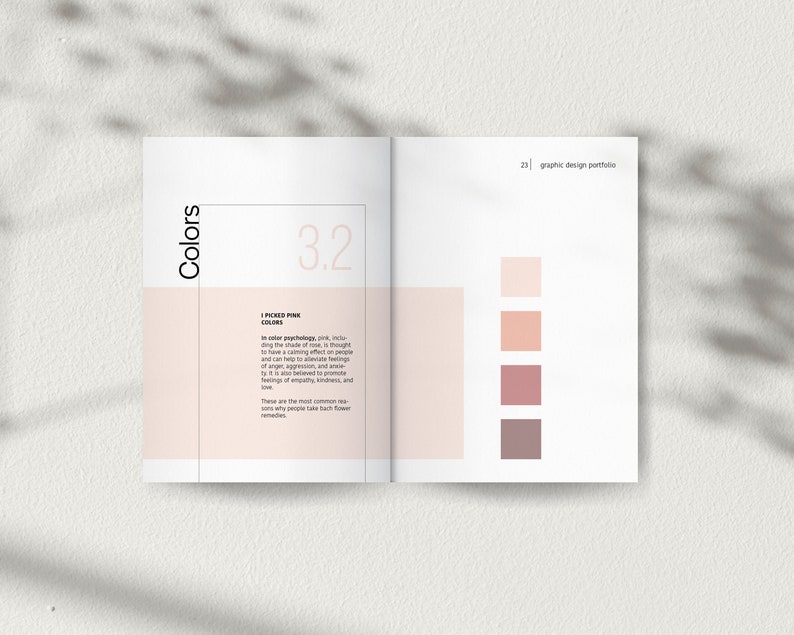 A5 Portfolio Template, Adobe Indesign, Project Presentation ...