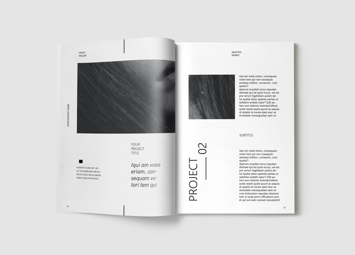 A4 Portfolio Template Adobe Indesign Template Portfolio - Etsy