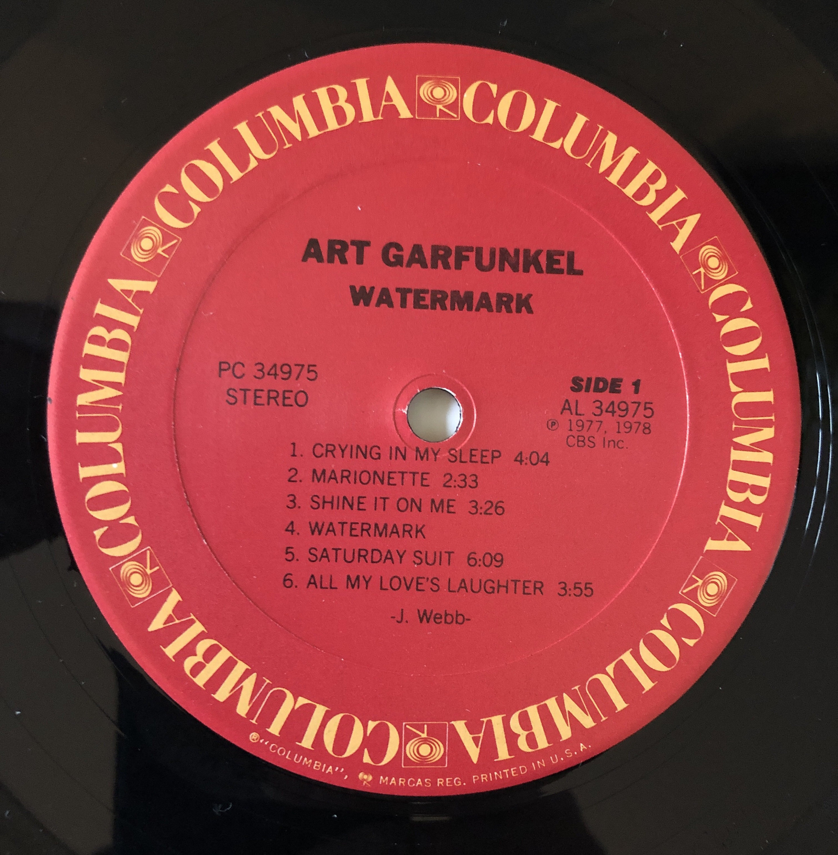 Art Garfunkel Watermark 1978 Vinyl Excellent! - Etsy