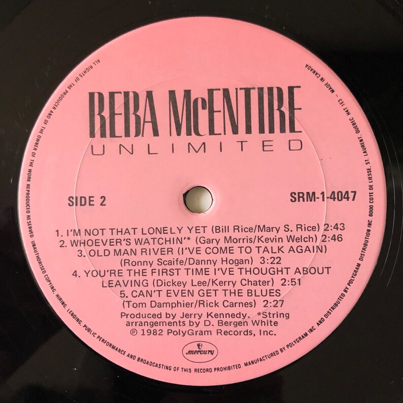 Reba Mcentire UNLIMITED Lp 80’s Vinyl Excellent! - Etsy