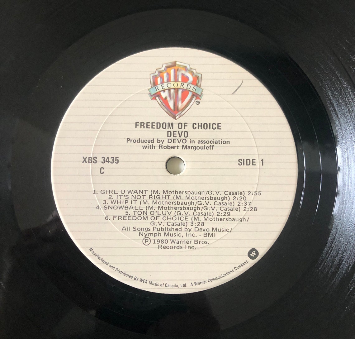 DEVO Freedom of Choice 80s Vinyl Excellent - Etsy