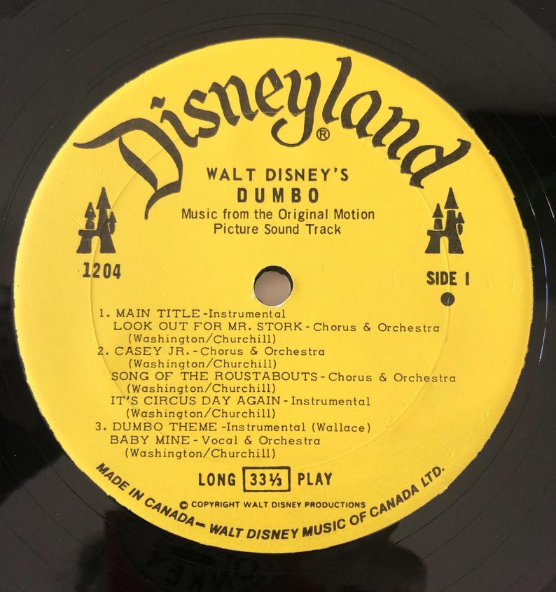 DUMBO Walt Disney’s 1978 Vinyl Excellent! - Etsy