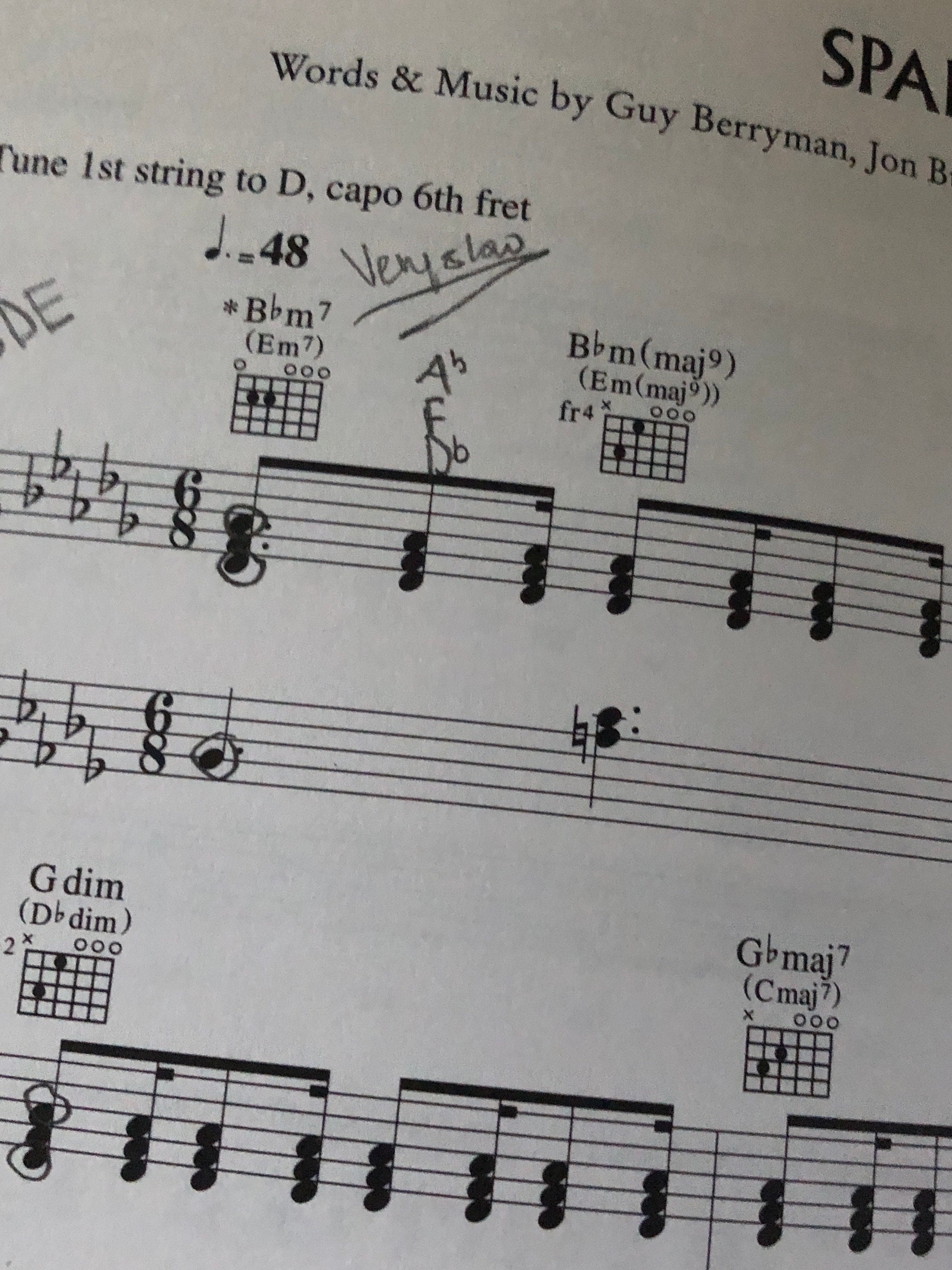 COLDPLAY Parachutes 90’s Songbook Guitar/ - Etsy