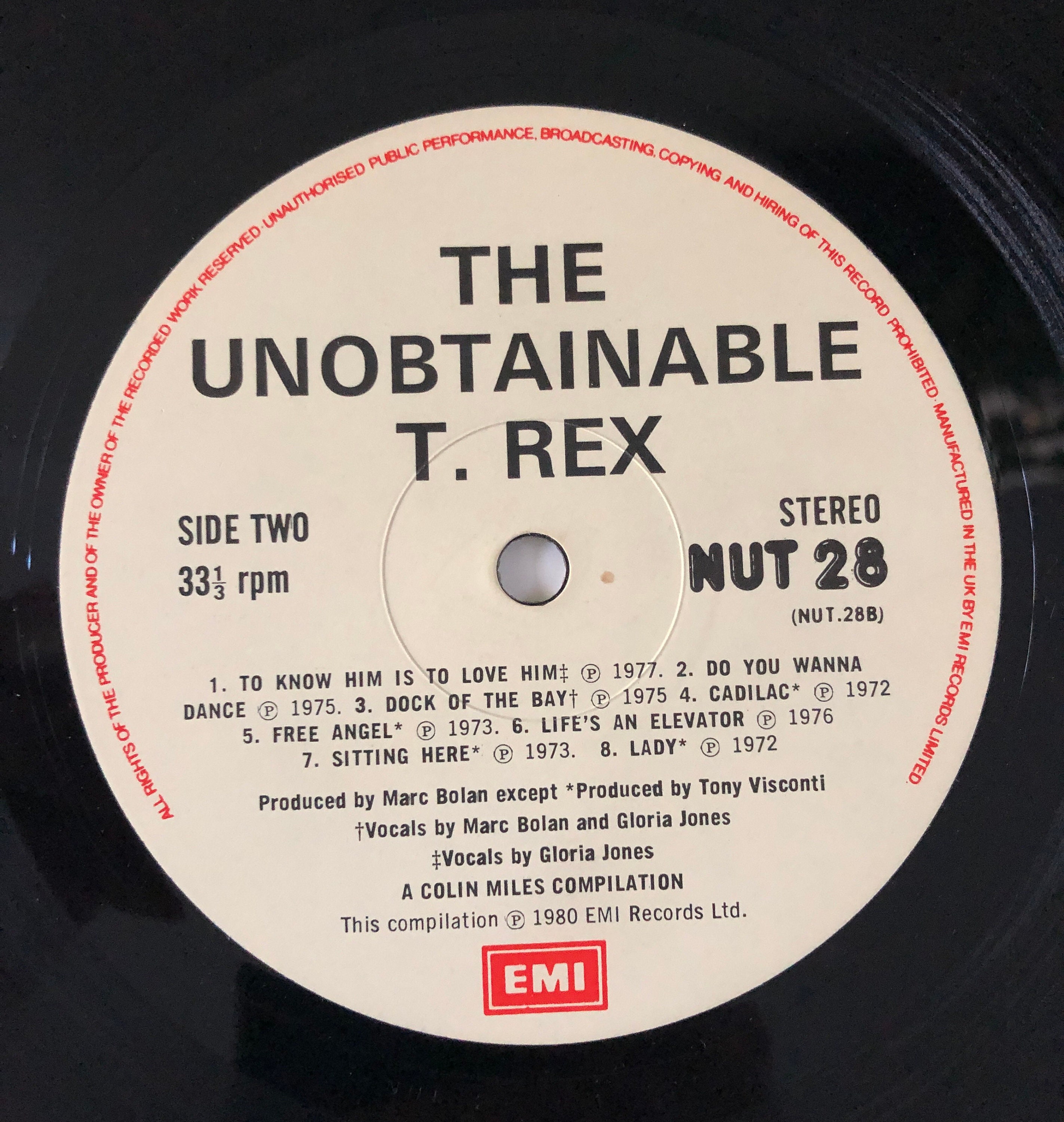 1980 T. REX the Unobtainable T. Rex Vinyl Excellent! - Etsy