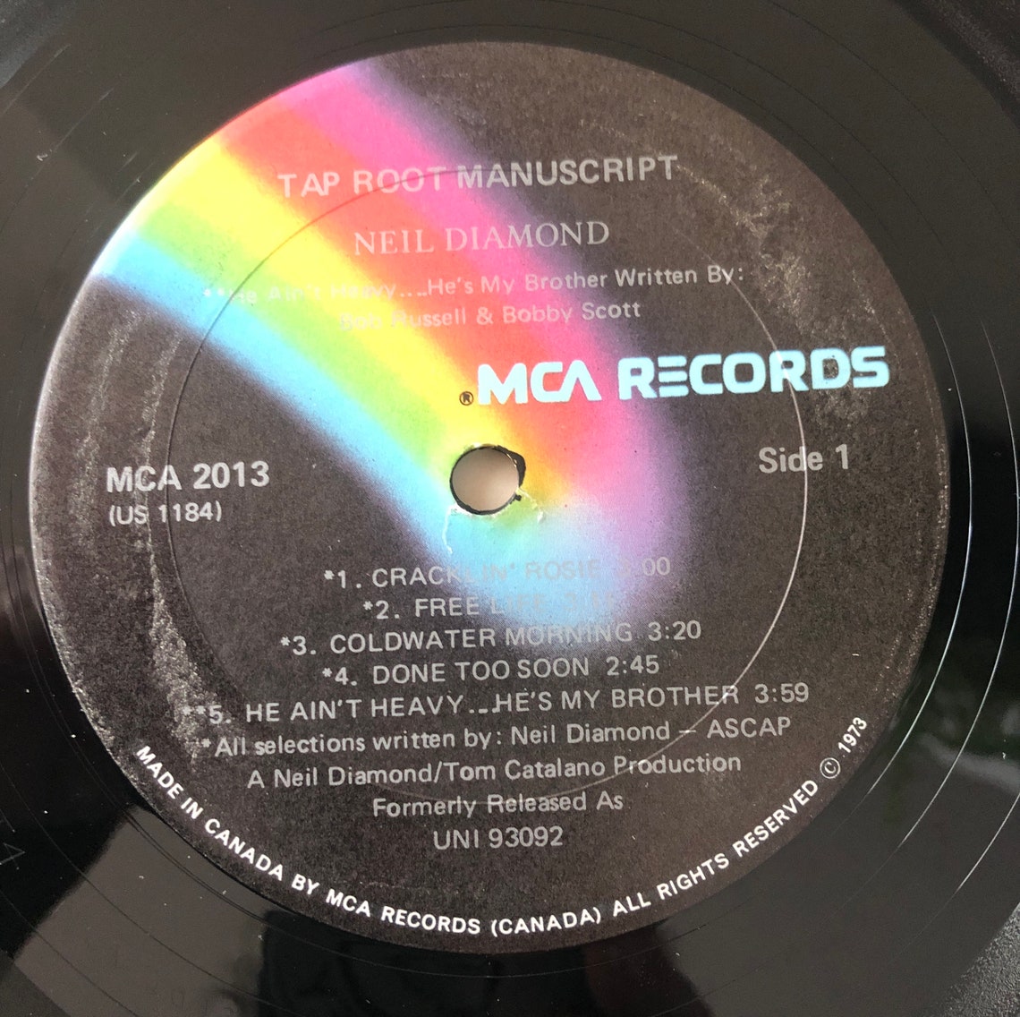 NEIL DIAMOND Taproot Manuscript 70s Vinyl Excellent - Etsy