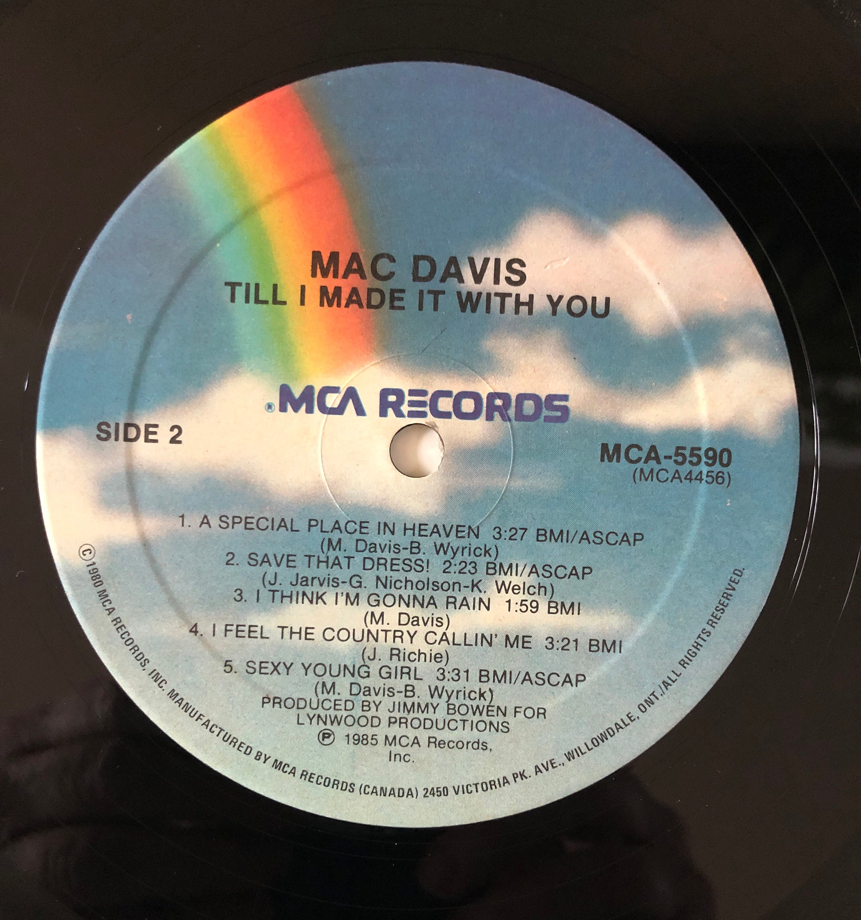 1985 MAC DAVIS Till I Made It With You Vinyl Excellent - Etsy