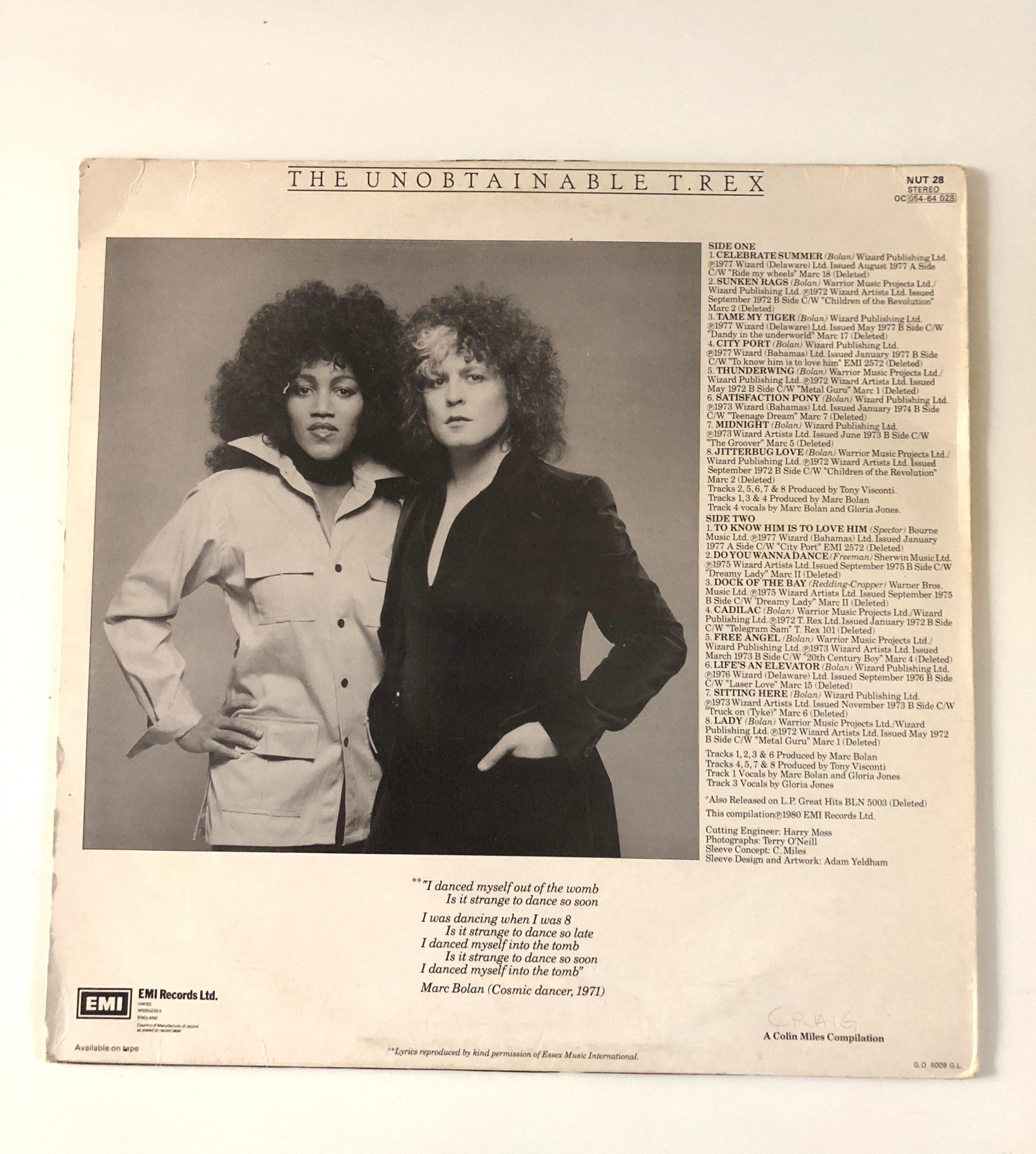 1980 T. REX the Unobtainable T. Rex Vinyl Excellent! - Etsy