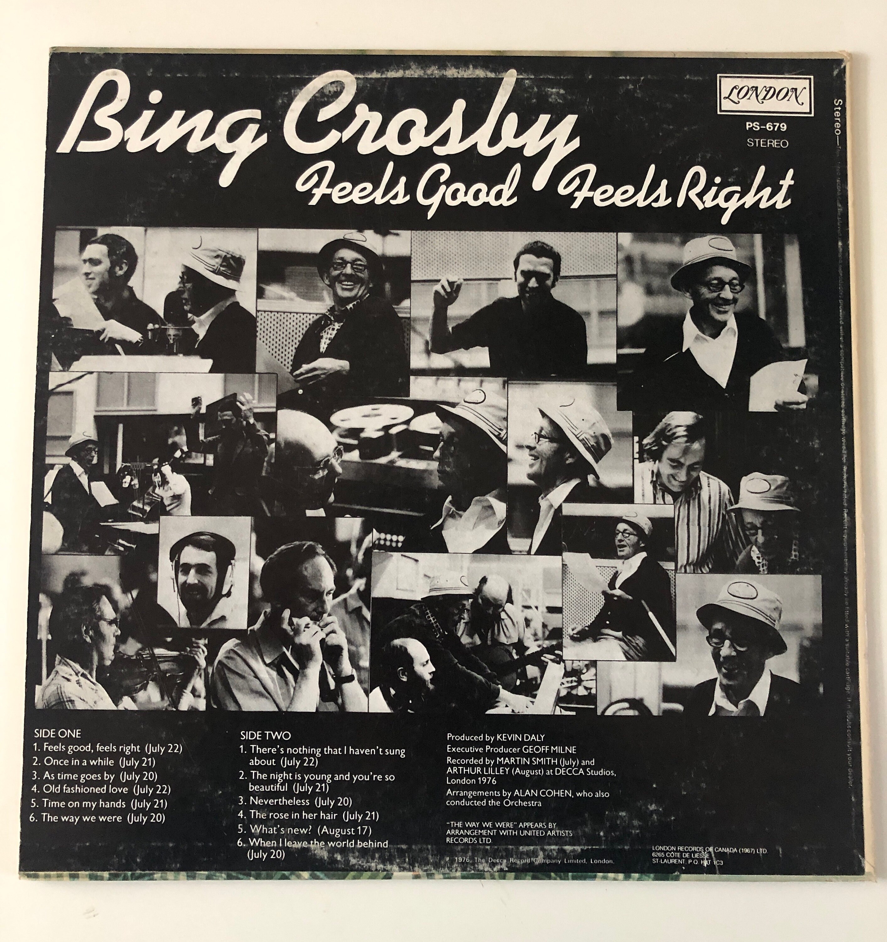 1976 BING CROSBY Feels Good Feels Right Vinyl Excellent! - Etsy