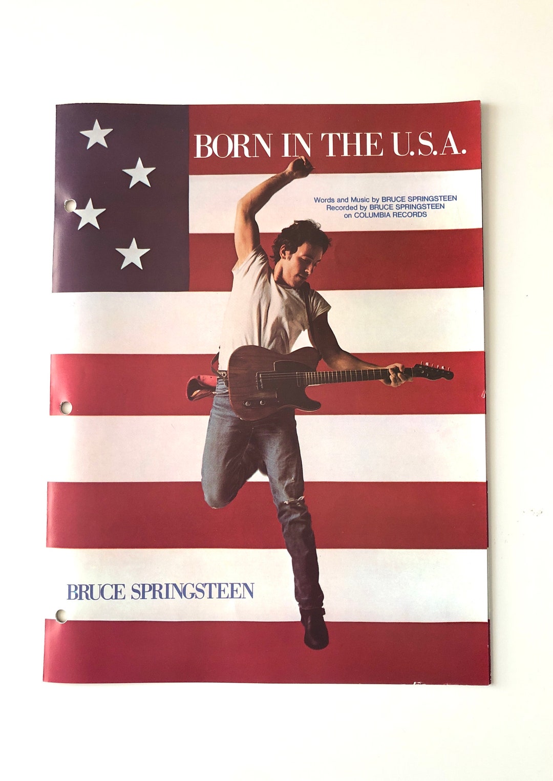Bruce Springsteen 80’s Sheet Music Born in the U.S.A Rock Music Song ...