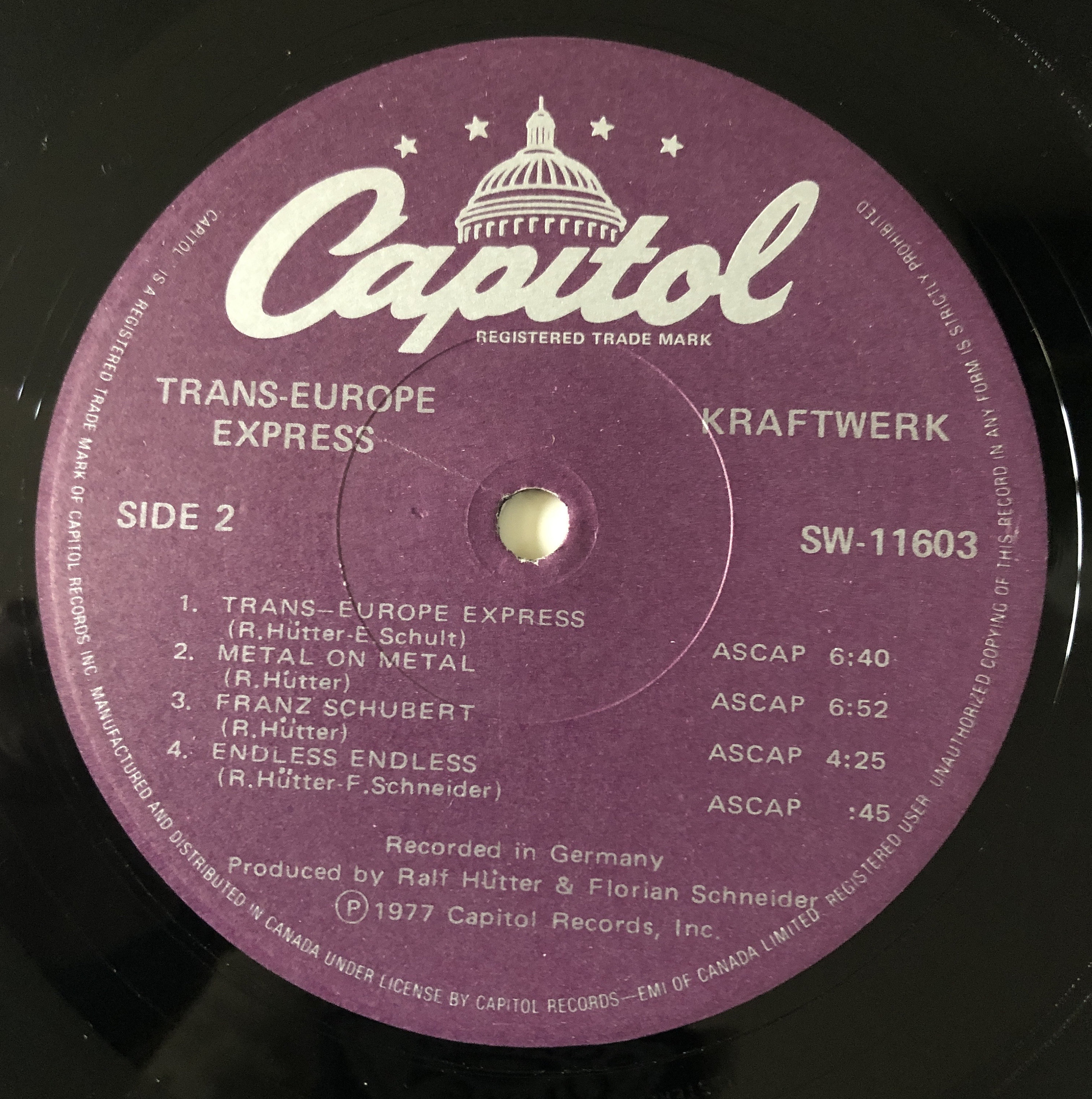 KRAFTWERK Trans-europe Express Vinyl 1977 - Etsy