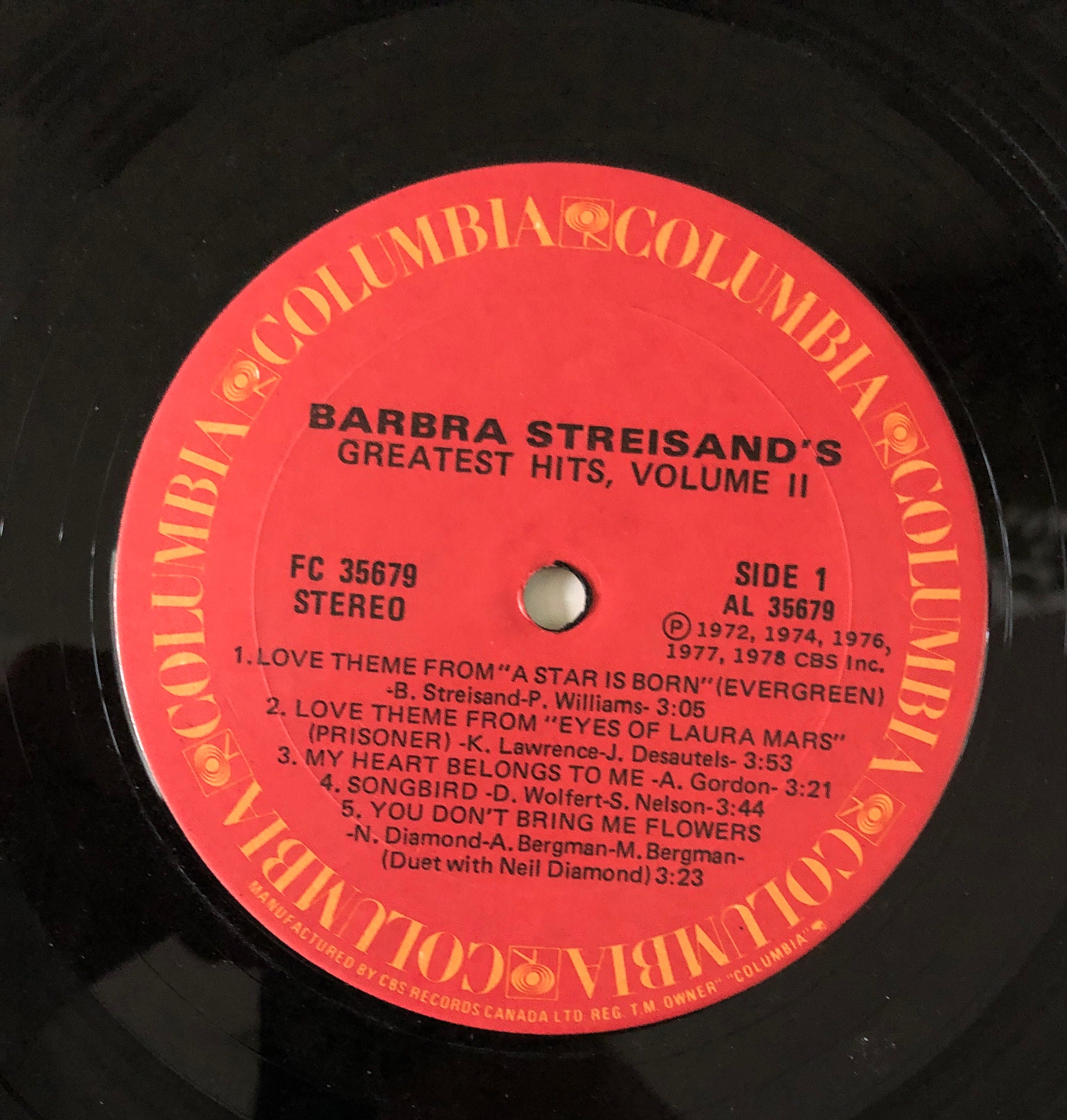 1978 Barbra Streisand’s Greatest Hits Volume 2 Vinyl Excellent! - Etsy