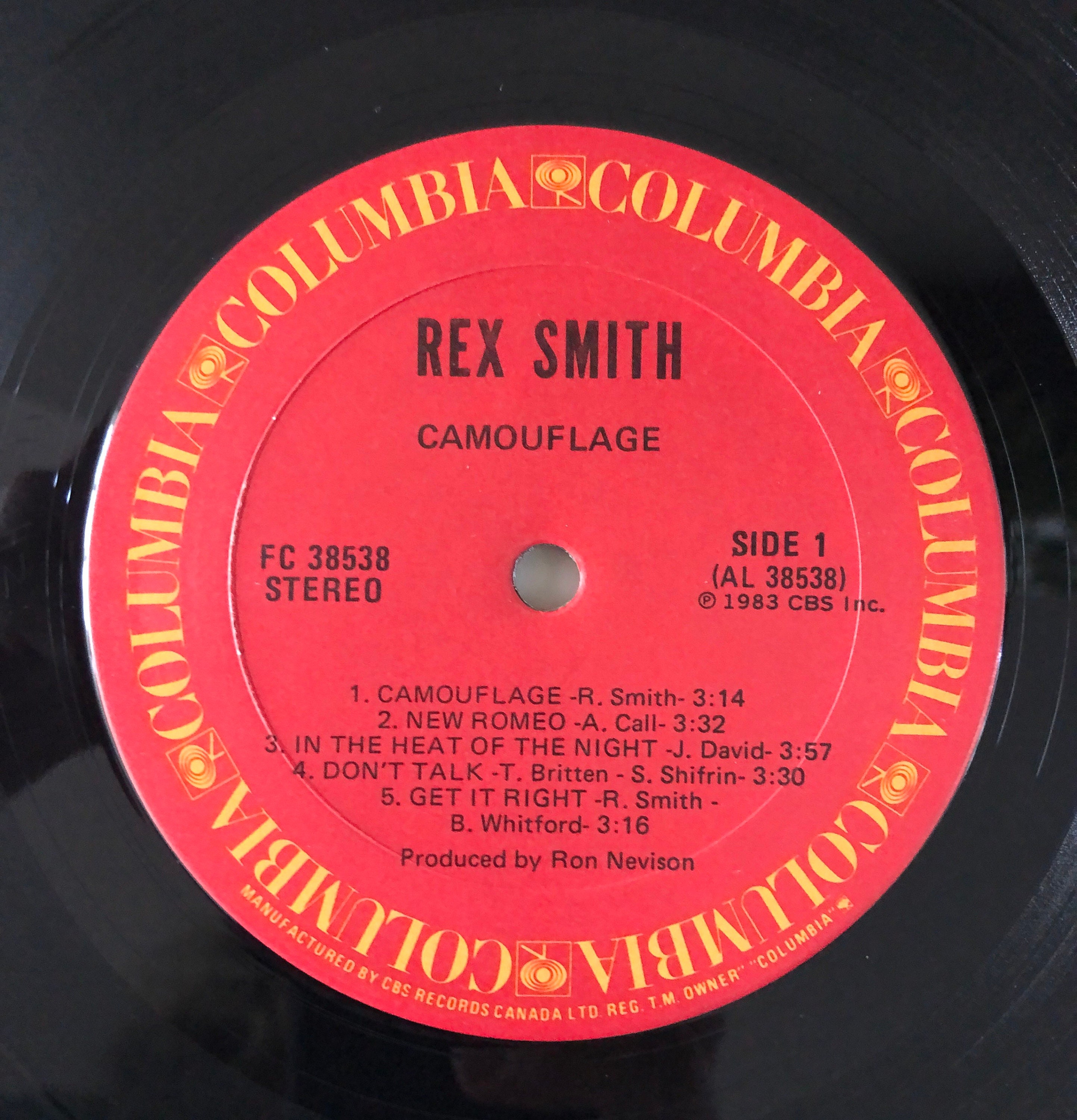 80s REX SMITH Camouflage Vinyl Excellent - Etsy