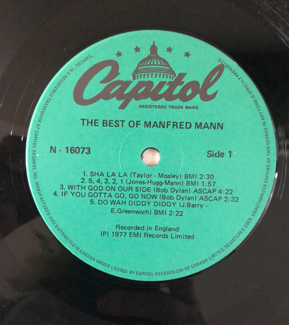 1977 the Best of Manfred Mann Vinyl Excellent - Etsy