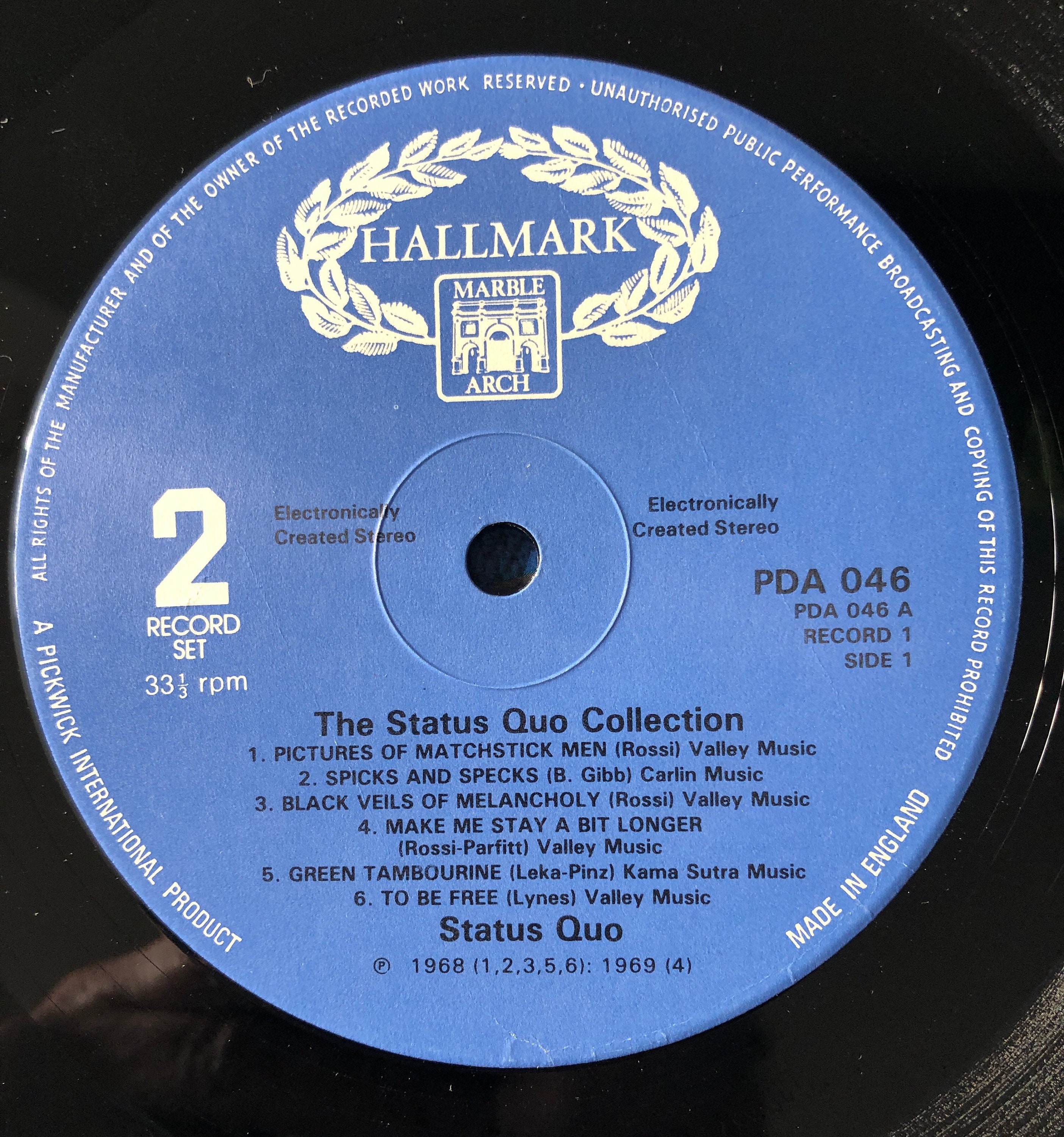 STATUS QUO Greatest Hits Vinyl Excellent! - Etsy