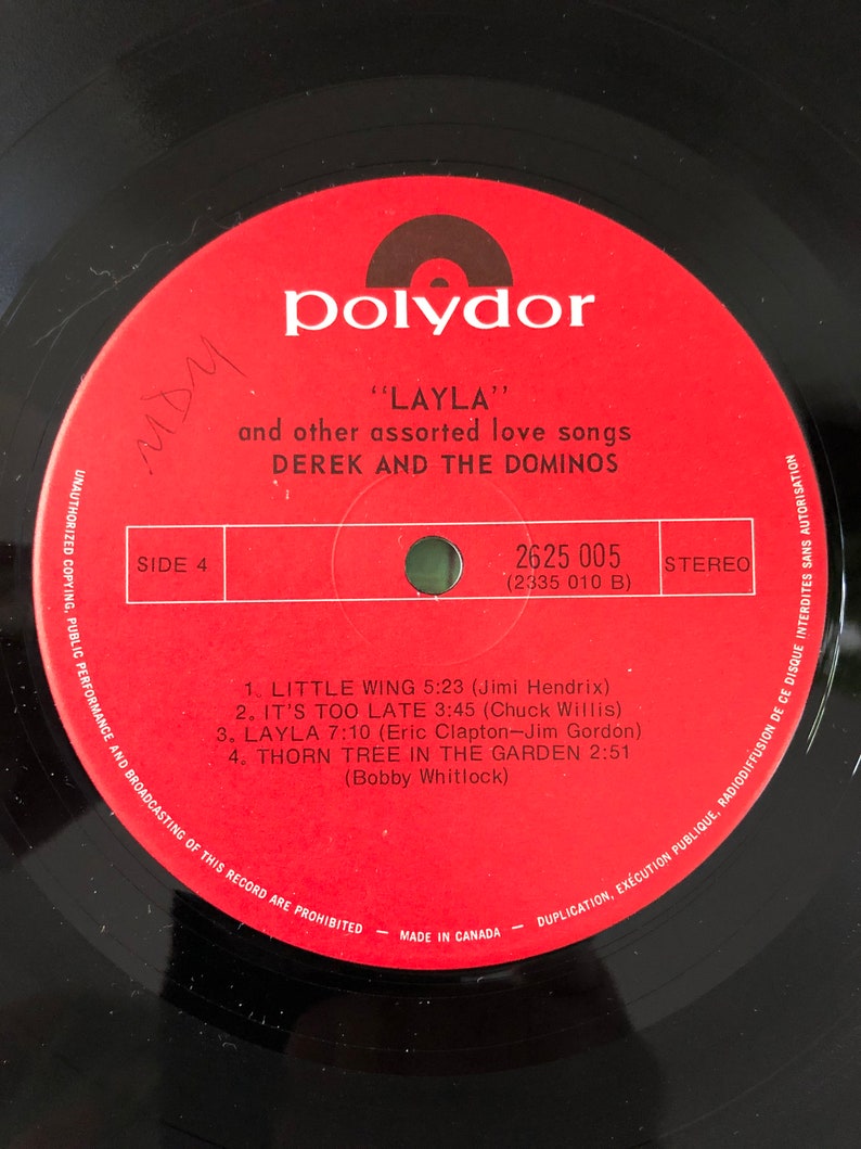 Derek and the Dominos LAYLA and Other Assorted Love Songs 70s - Etsy