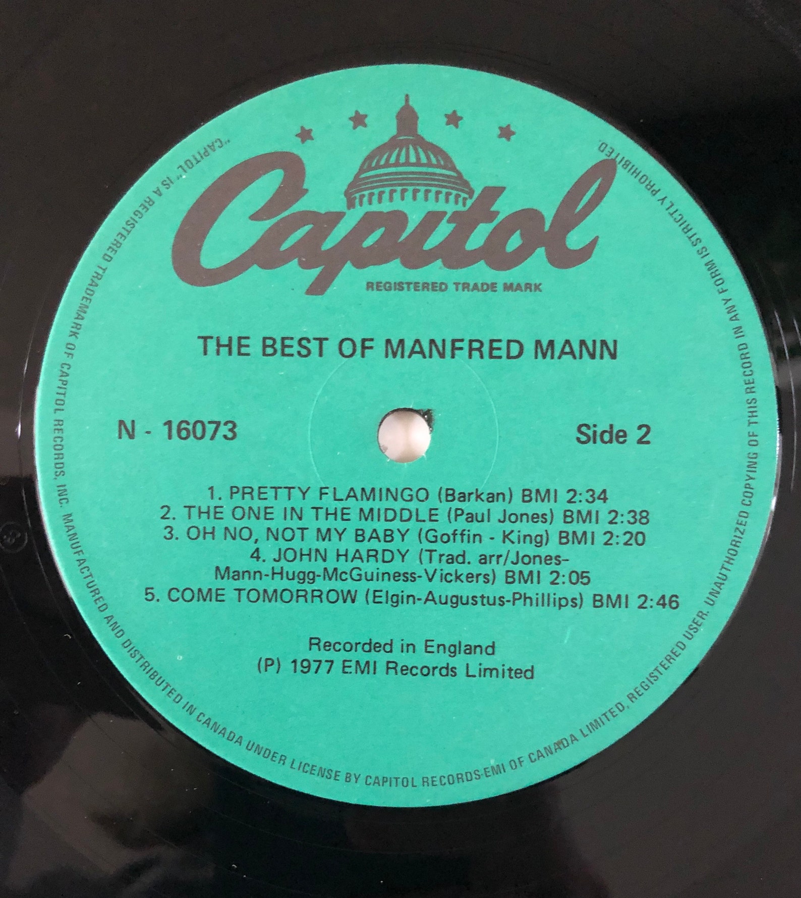 1977 the Best of Manfred Mann Vinyl Excellent - Etsy