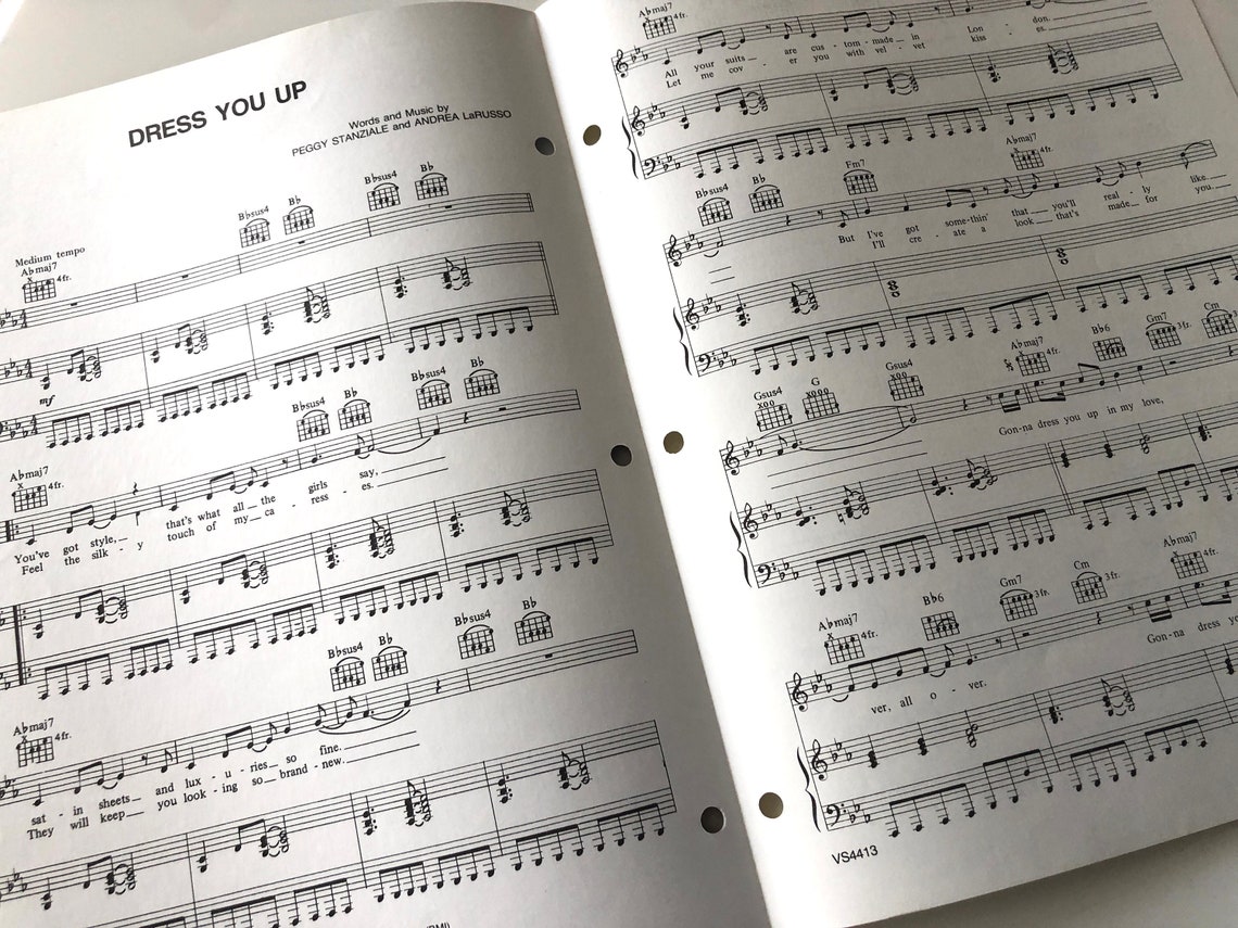MADONNA Dress You up Sheet Music 80’s Songsheet Excellent! - Etsy