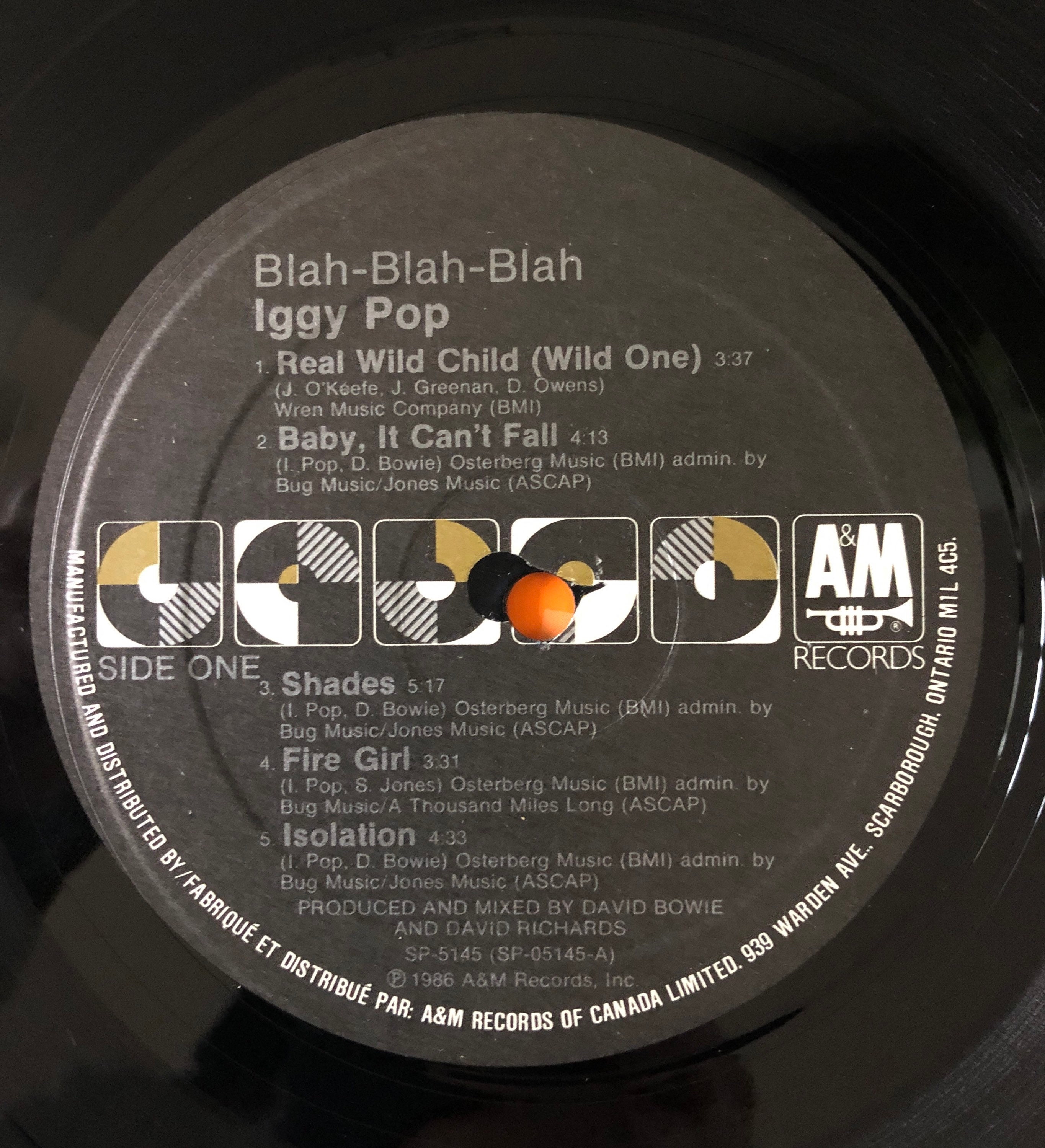 1986 IGGY POP Blah Blah Blah Vinyl Excellent - Etsy