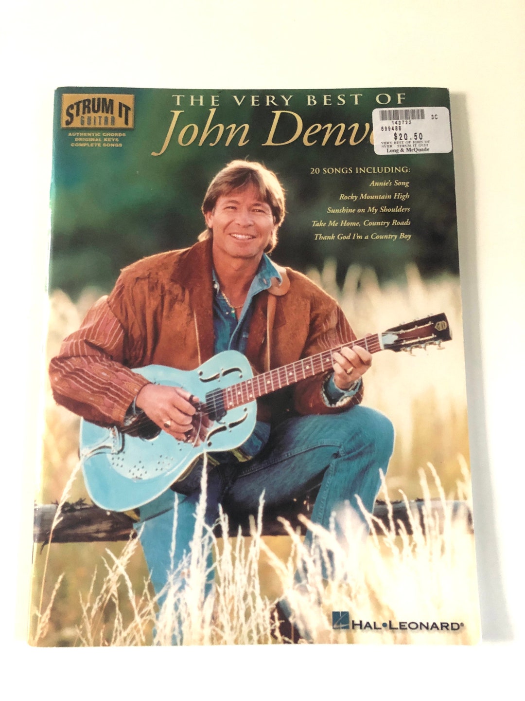 The Very Best of John Denver Songbook Paperback Strum It Guitar 62 ...