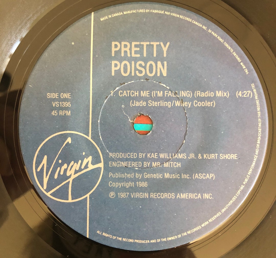PRETTY POISON 45 RPM Record 1987 Catch Me I’m Falling *one Hit Wonder ...