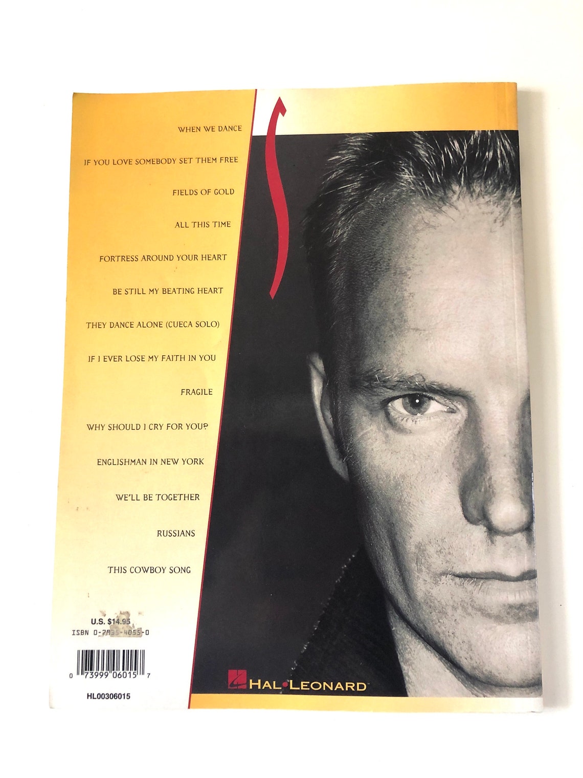 STING the Best of Songbook Vocal/piano/guitar Fields of Gold Excellent ...