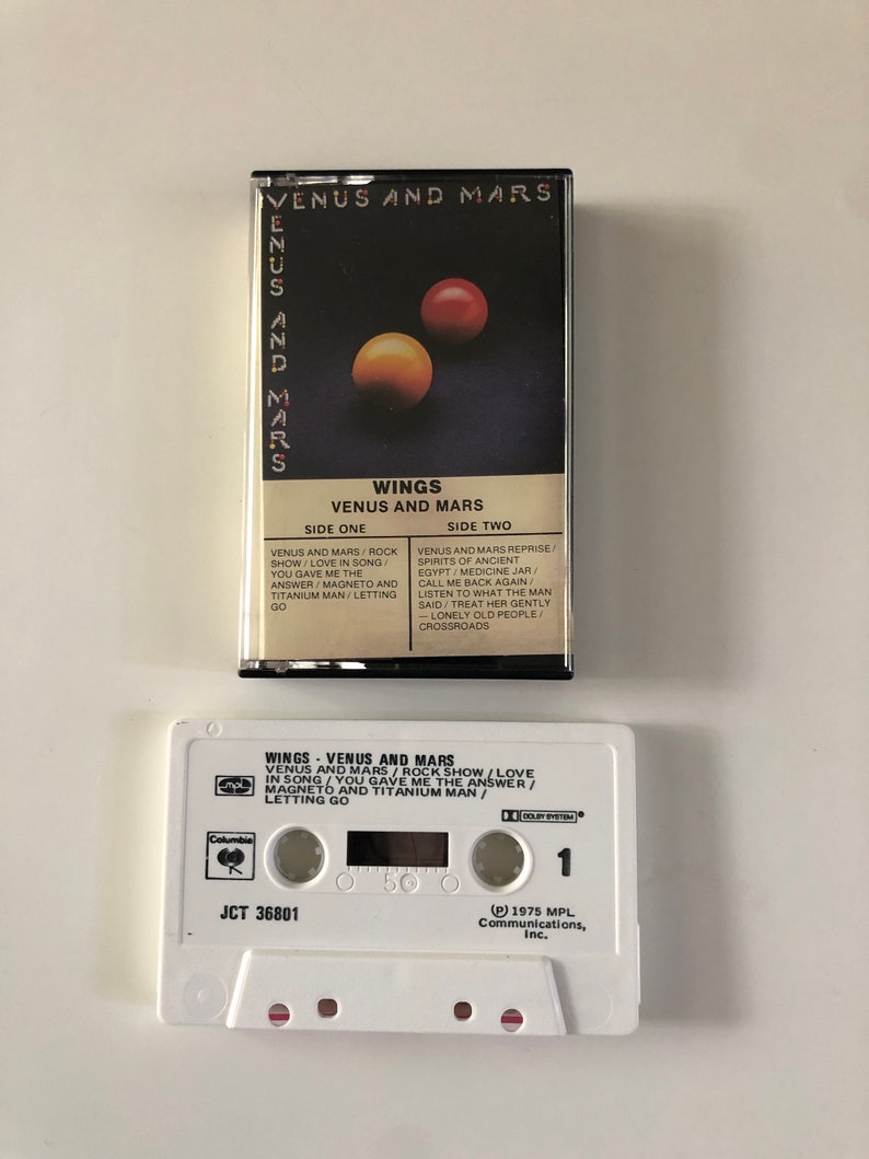 Venus and Mars Cassette Tape 70’s WINGS Paul Mccartney - Etsy