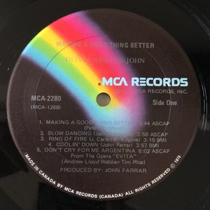 OLIVIA NEWTON-JOHN Making A Good Thing Better Vinyl Excellent! - Etsy