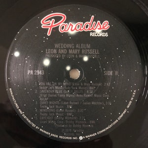 Leon Russell & Mary Russell Wedding Album 70’s Vinyl Excellent! - Etsy