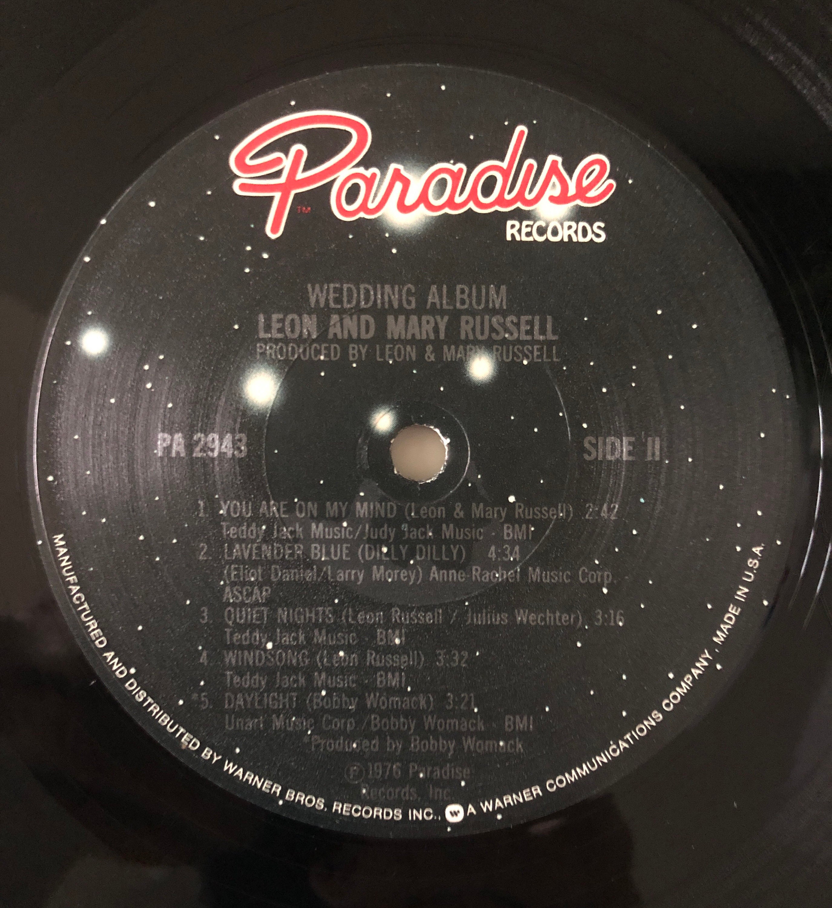 Leon Russell & Mary Russell Wedding Album 70’s Vinyl Excellent! - Etsy