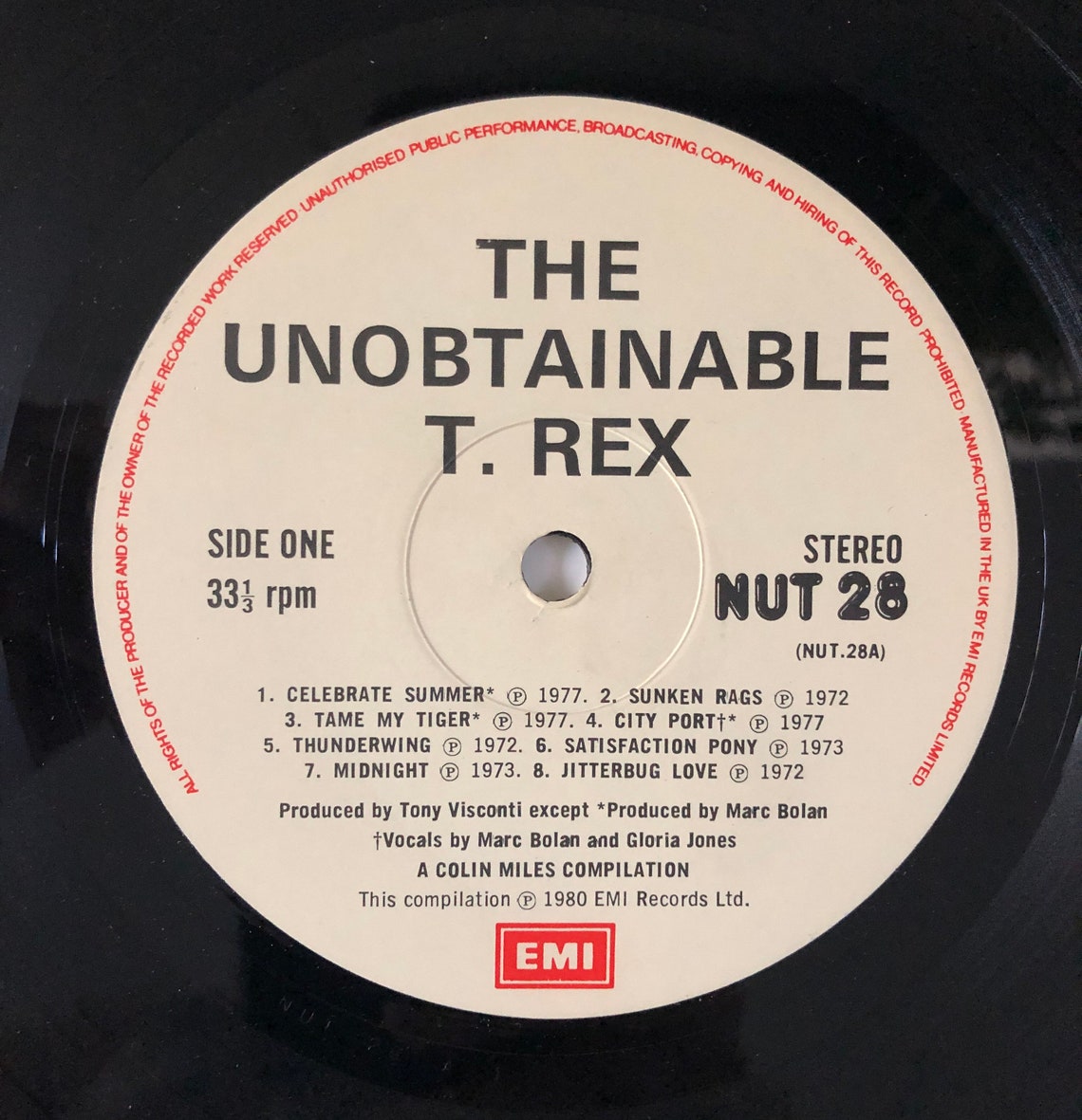 1980 T. REX the Unobtainable T. Rex Vinyl Excellent! - Etsy