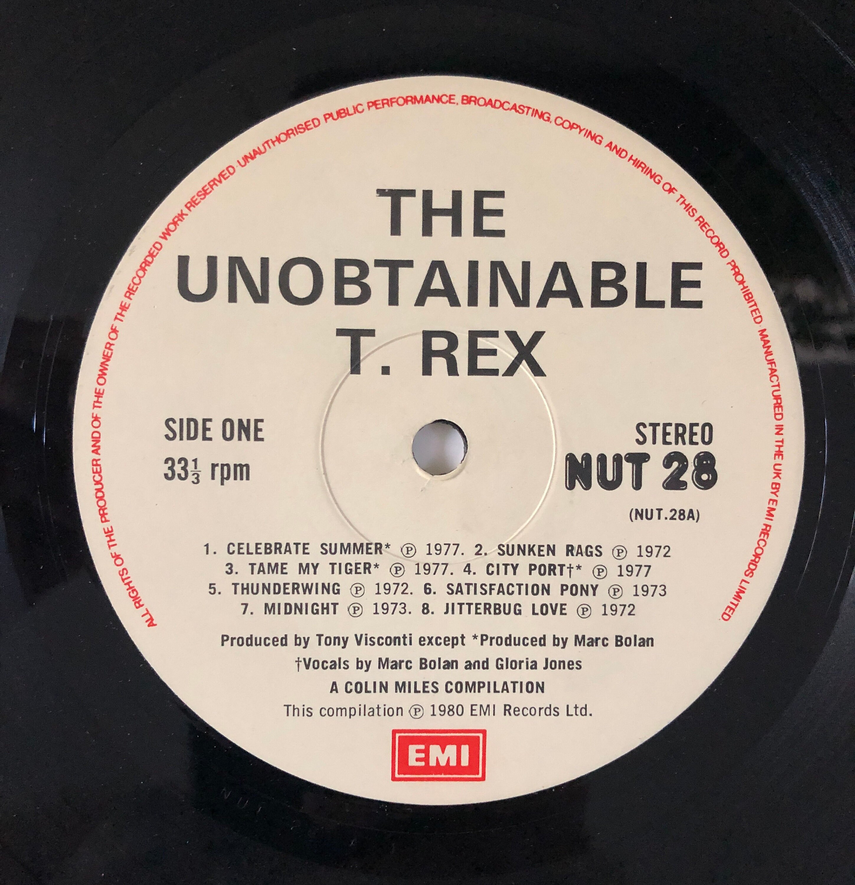 1980 T. REX the Unobtainable T. Rex Vinyl Excellent! - Etsy