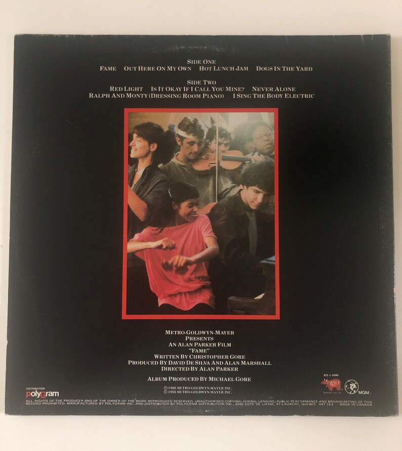 FAME Soundtrack From the Motion Picture80’s Vinyl Excellent! - Etsy