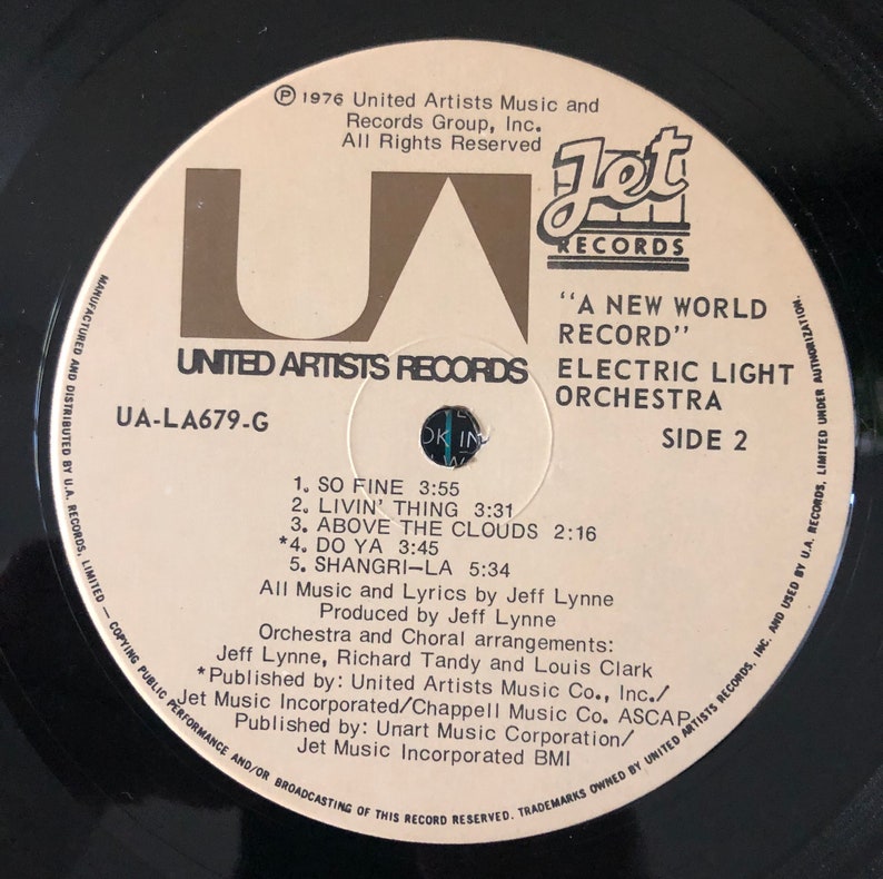 ELO 1976 A New World Record Electric Light Orchestra Vinyl Excellent - Etsy