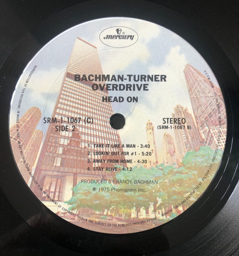 Bachman Turner Overdrive HEAD ON 1975 Vinyl Excellent! - Etsy