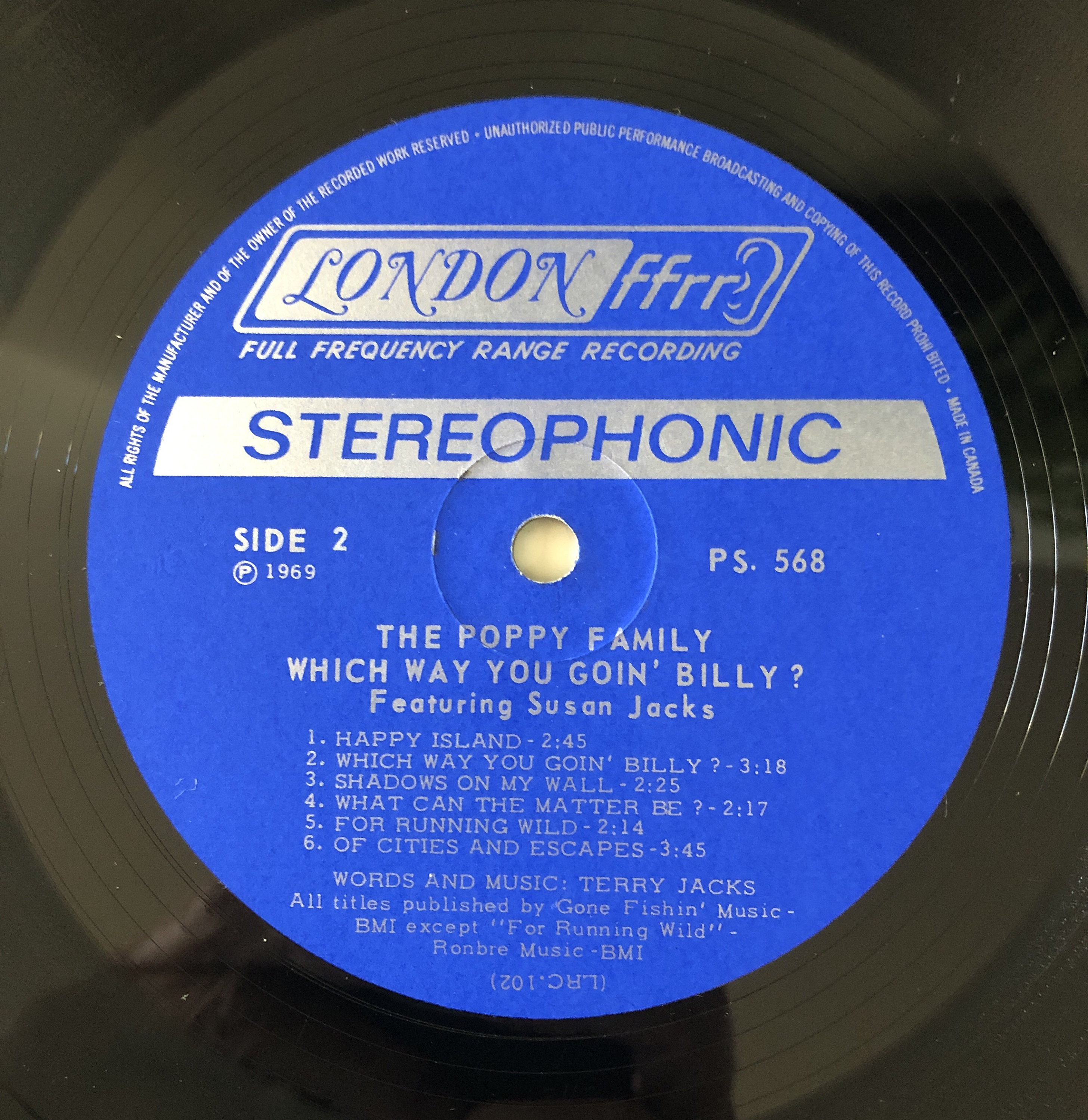 The Poppy Family Featuring Susan Jacks which Way You Goin' Billy 1969 ...