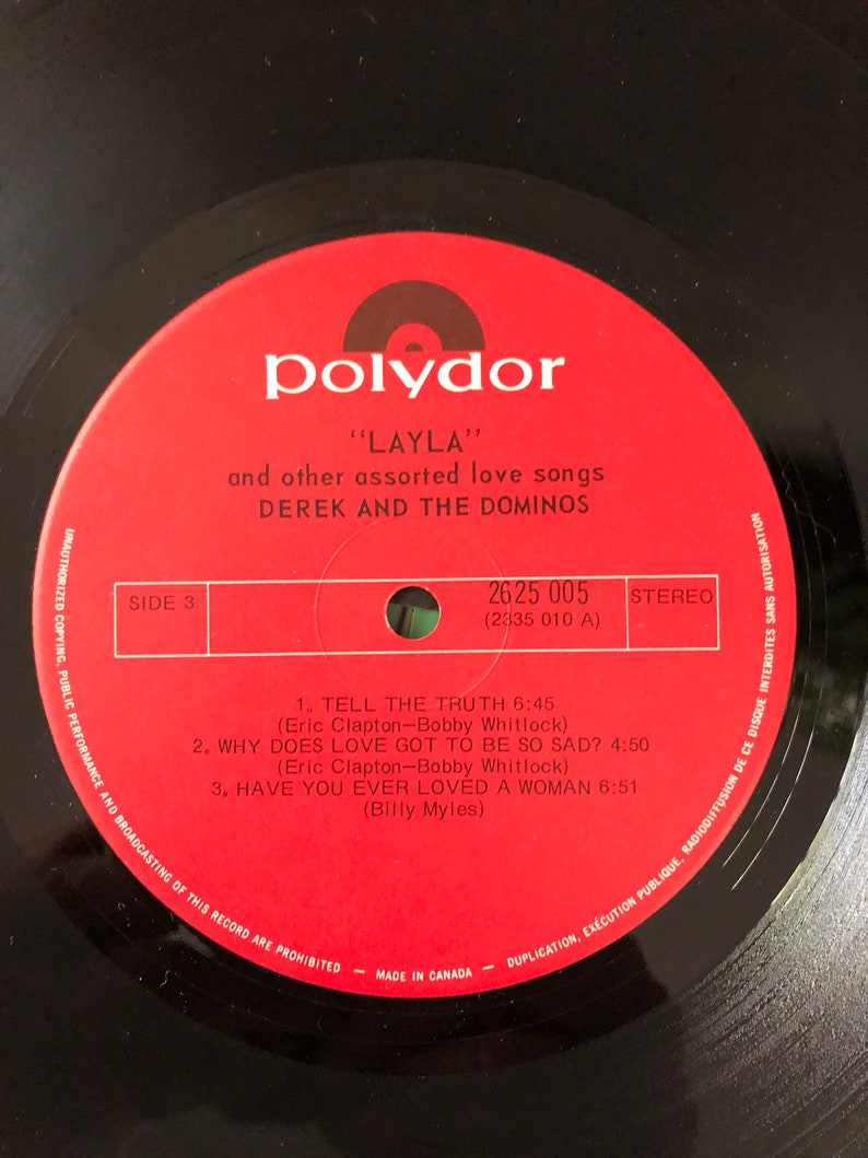 Derek and the Dominos LAYLA and Other Assorted Love Songs 70s - Etsy