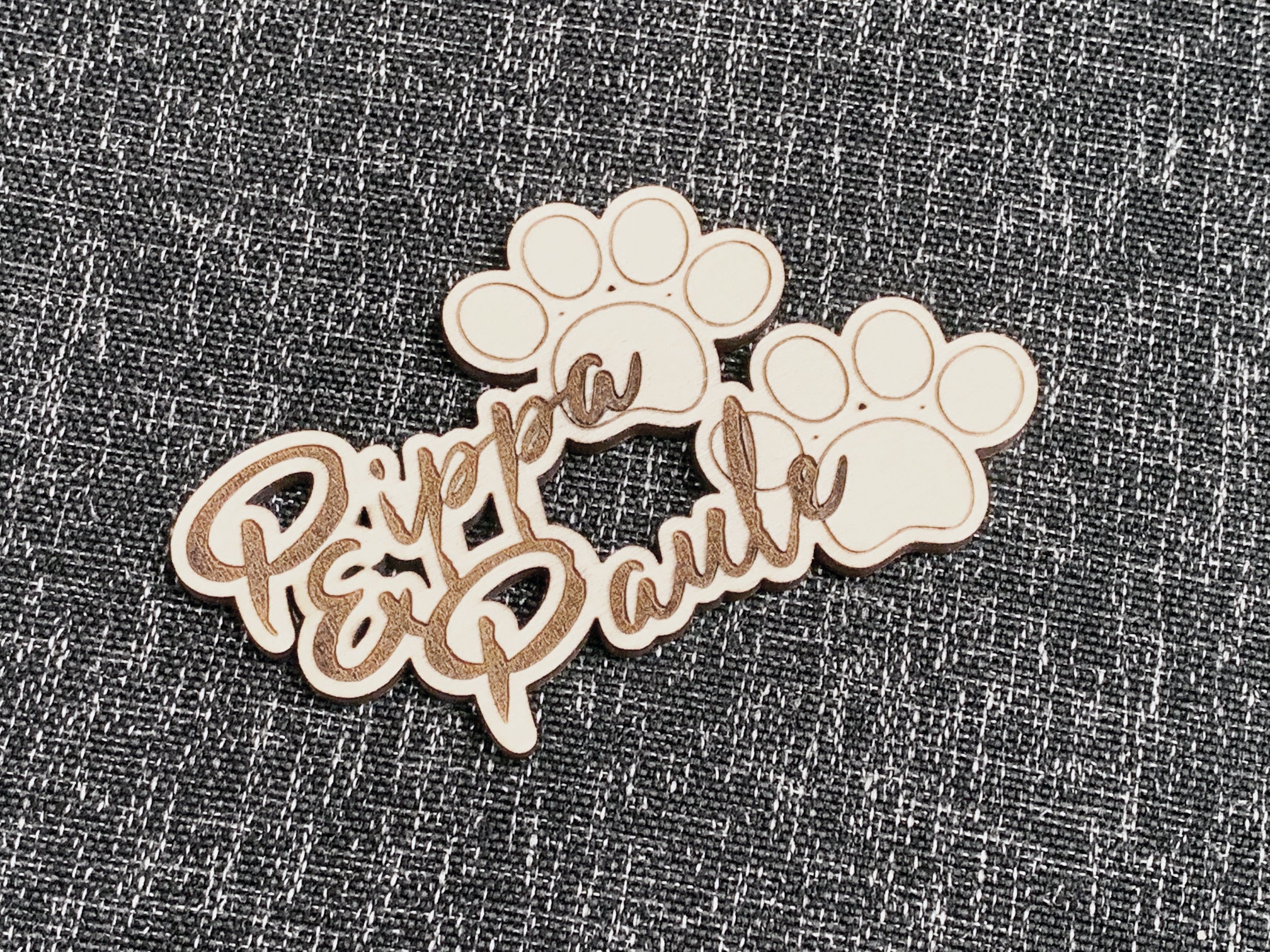 Personalized Nameplate With Paw for Dogs or Cats Made of Birch Plywood ...