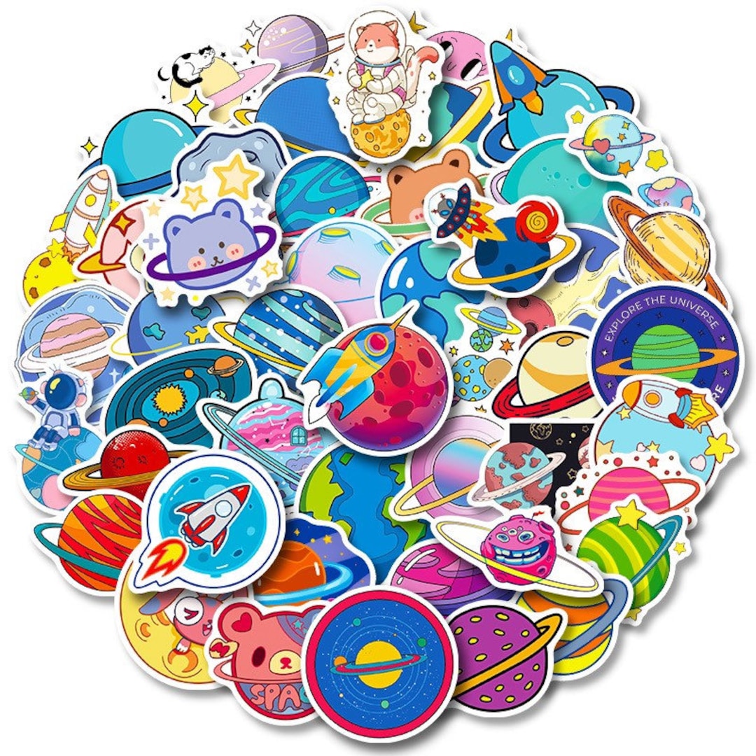 Planet Jupiter Universe Sticker/ Waterproof Luggage Stickers - Etsy