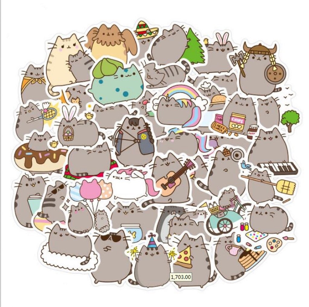 Cute Bunny/ Bear/ Cat Sticker Pack, Journaling Sticker, Cream Bear ...