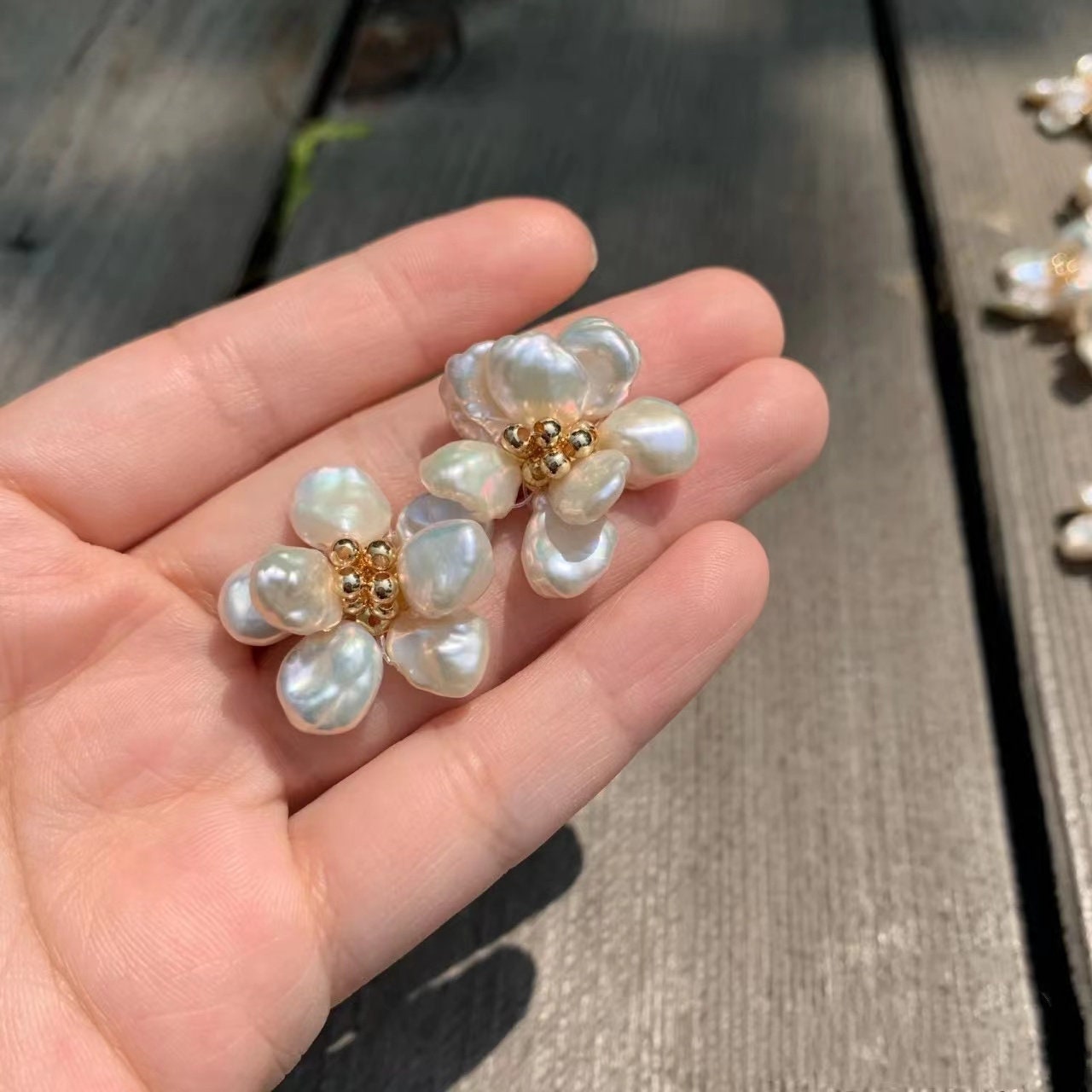 WHOLESALE 1214mm Size Natural Real Pearls Loose Freshwater Irregular ...