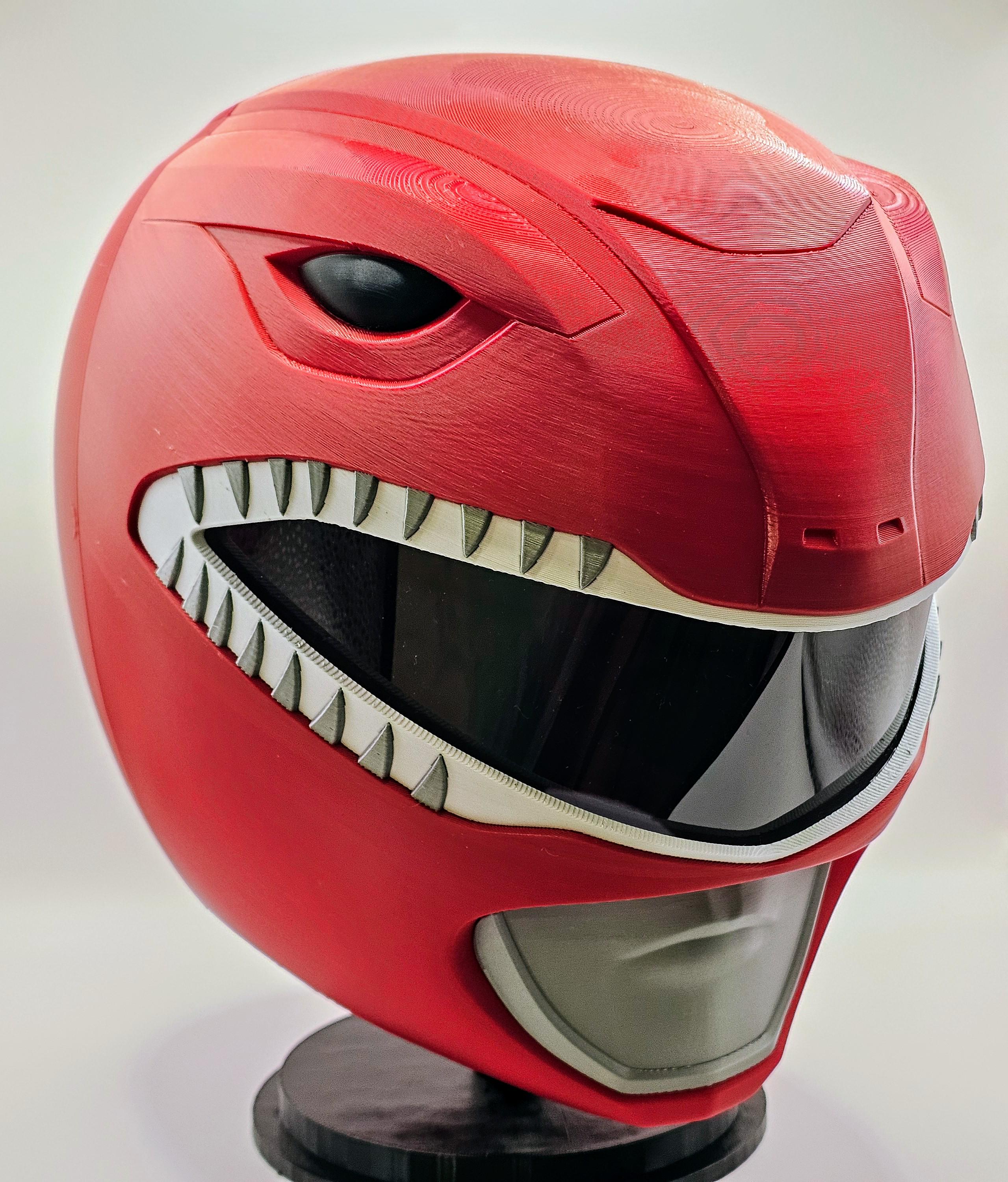 Red Ranger Helmet Mighty Morphin Power Rangers MMPR Tyrannosaurus ...