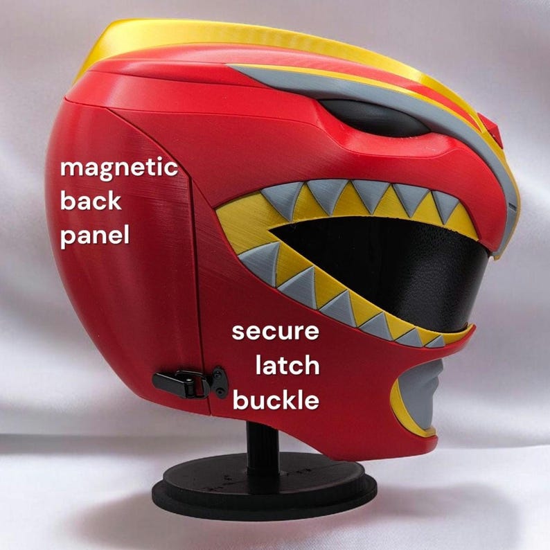 Power Rangers Dragon Red Ranger Helmet MMPR Mighty Morphin Bat in the ...