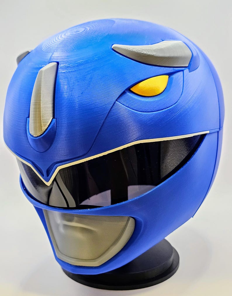 Blue Ranger Helmet Mighty Morphin Power Rangers MMPR Wearable ...