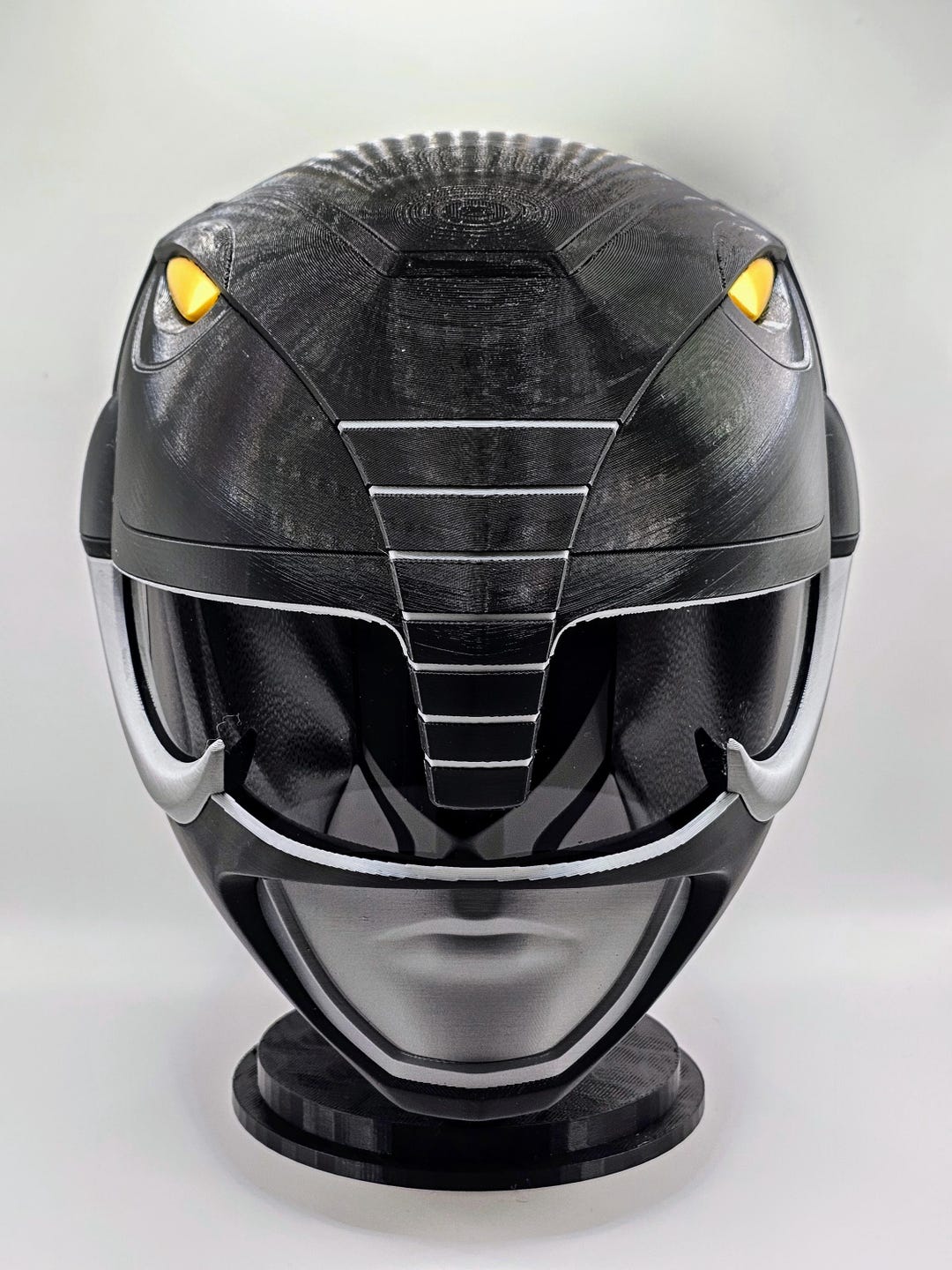 Black Ranger Helmet Mighty Morphin Power Rangers MMPR Wearable Mastodon ...