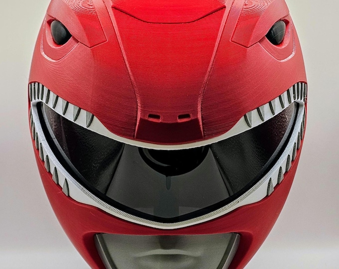 Red Ranger Helmet Cosplay MMPR Halloween Costume Prop - Etsy